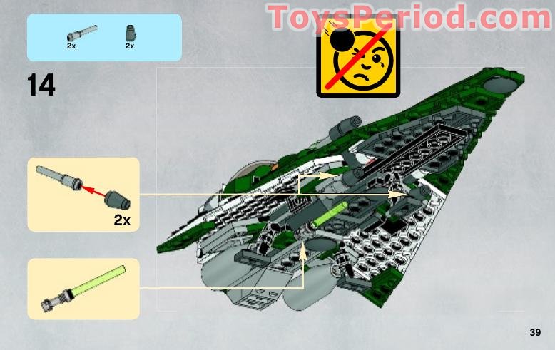 LEGO 9498 Saesee Tiin's Jedi Starfighter Instructions and Parts List