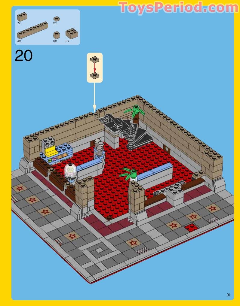 LEGO 10232 Palace Cinema Instructions and Parts List