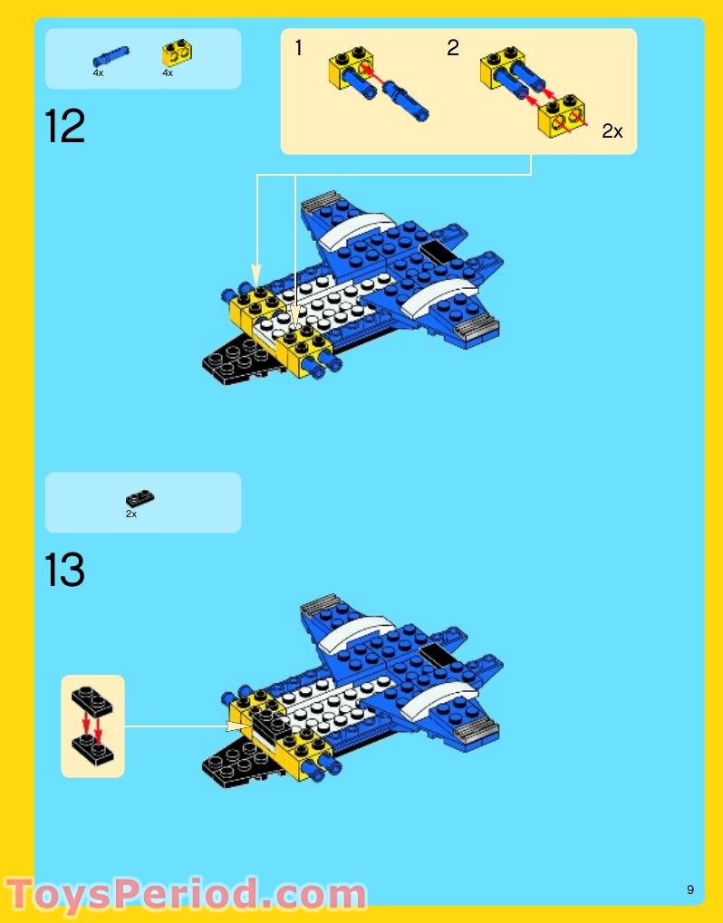 LEGO 31011 Aviation Adventures Instructions and Parts List
