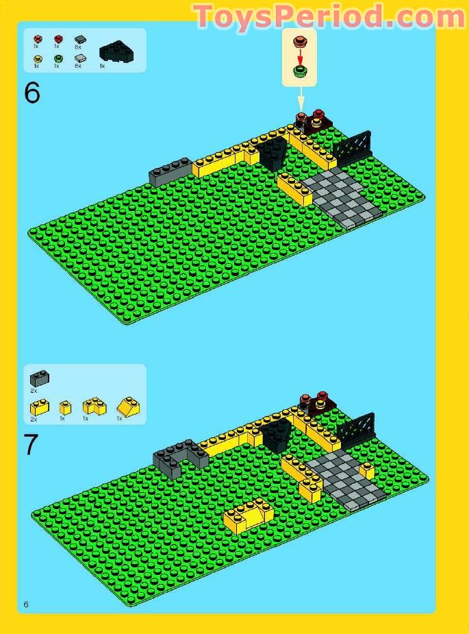 LEGO 4996 Beach House Instructions and Parts List