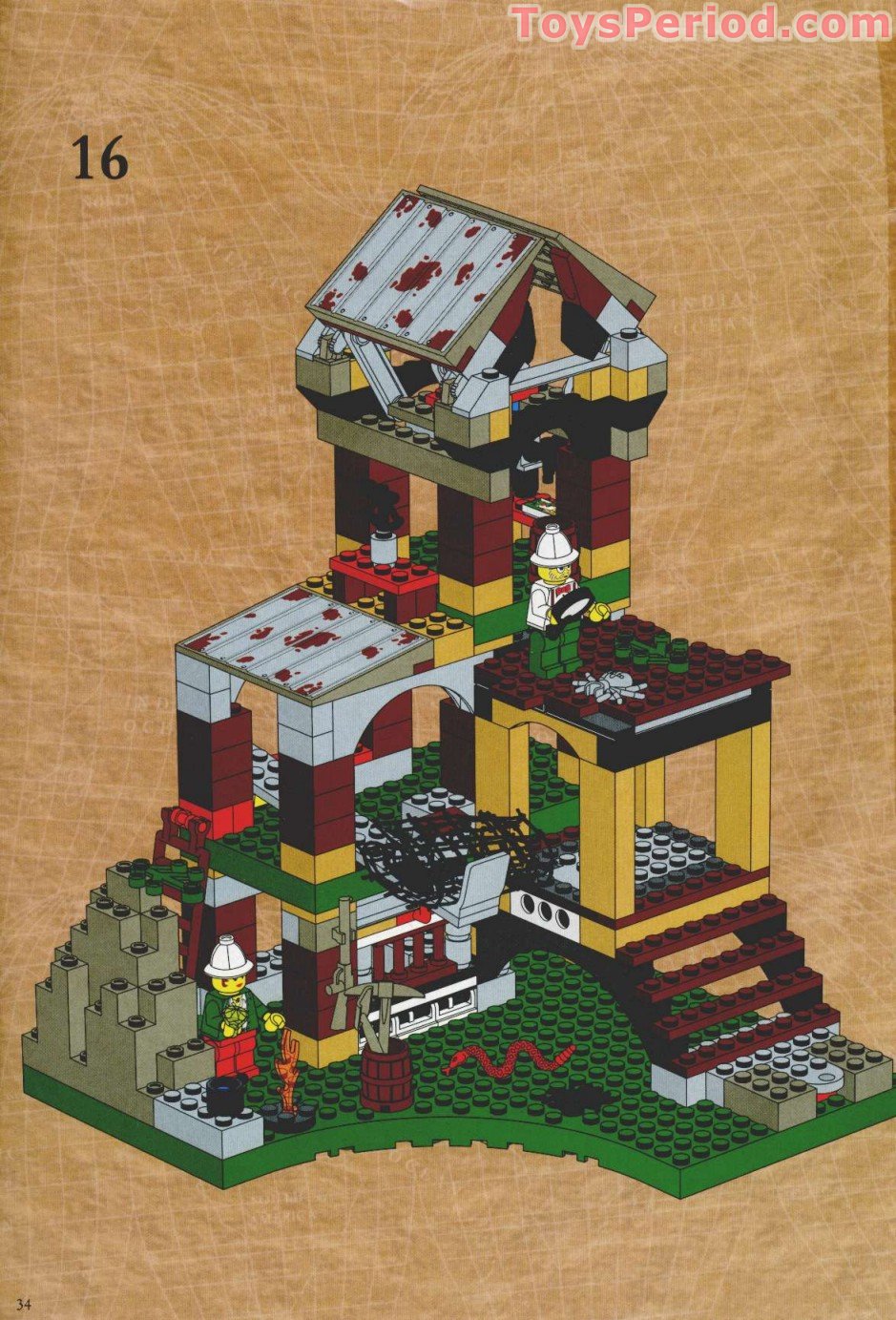 LEGO 5987 Dino Research Compound Instructions and Parts List