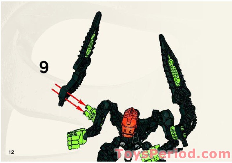 LEGO 7136 Bionicle Stars - Skrall Instructions and Parts List