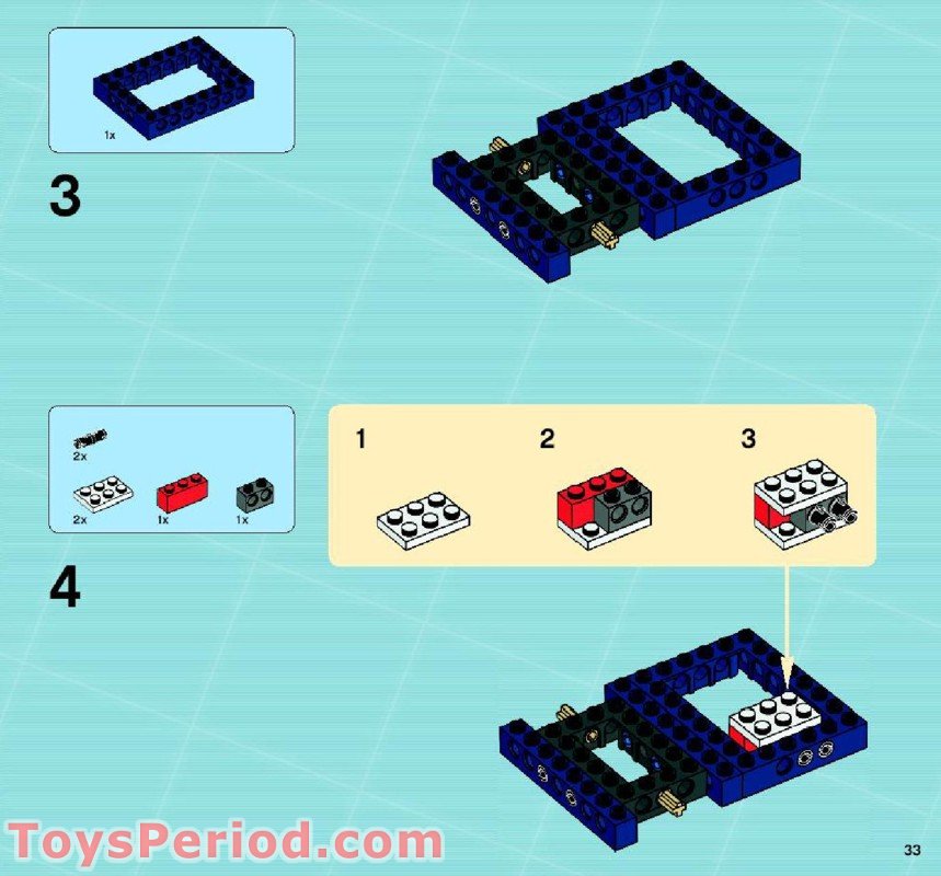LEGO 8634 Mission 5: Turbocar Chase Instructions and Parts List