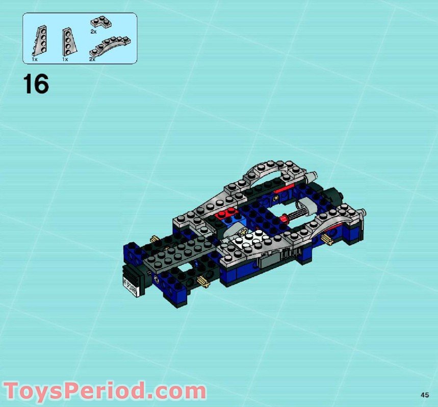 LEGO 8634 Mission 5: Turbocar Chase Instructions and Parts List