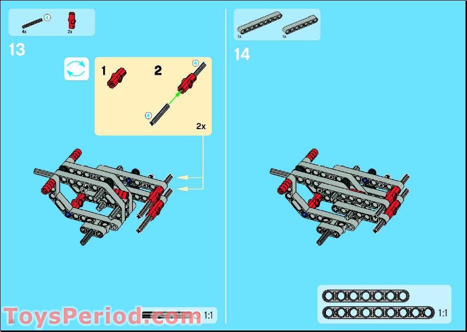 LEGO 8289 Fire Truck Instructions and Parts List