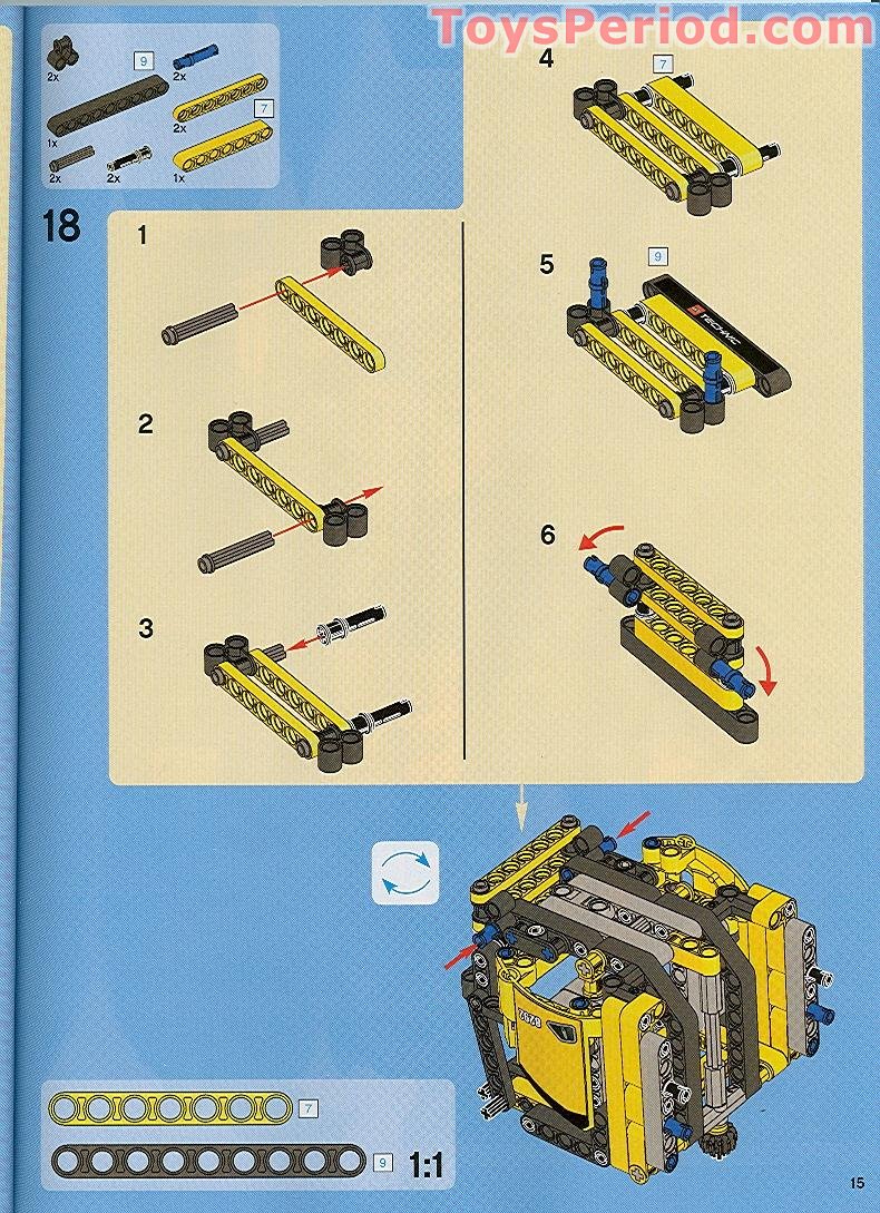 LEGO 8292 Cherry Picker Instructions and Parts List