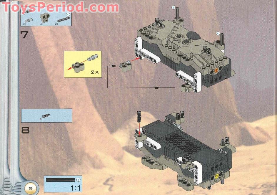 LEGO 8539 Manas Instructions and Parts List