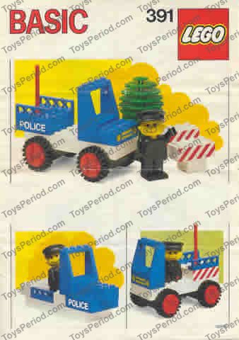 LEGO 391-2 Police Car Instructions and Parts List