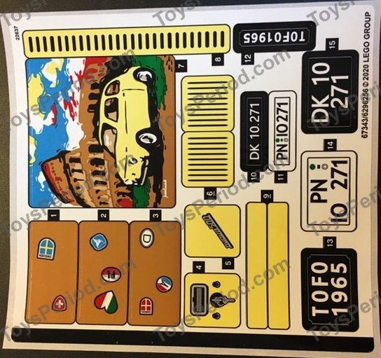 LEGO Sets with Part 10271stk01 Sticker Sheet for Set 10271 - (67343/ ...