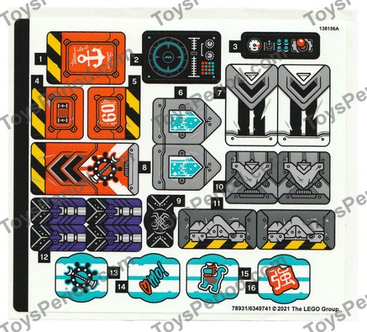 LEGO Sets with Part 80025stk01 Sticker Sheet for Set 80025 - (78931/ ...