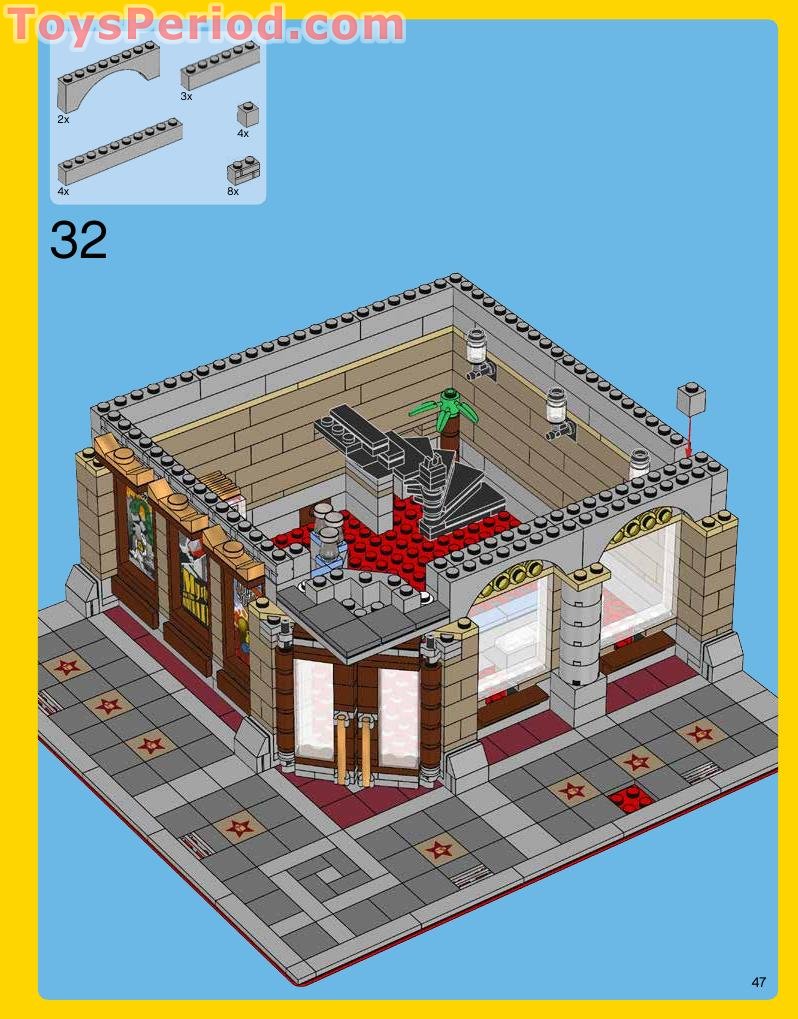 LEGO 10232 Palace Cinema Instructions and Parts List