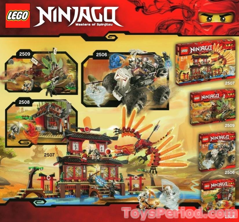 LEGO 2507 Fire Temple Instructions and Parts List
