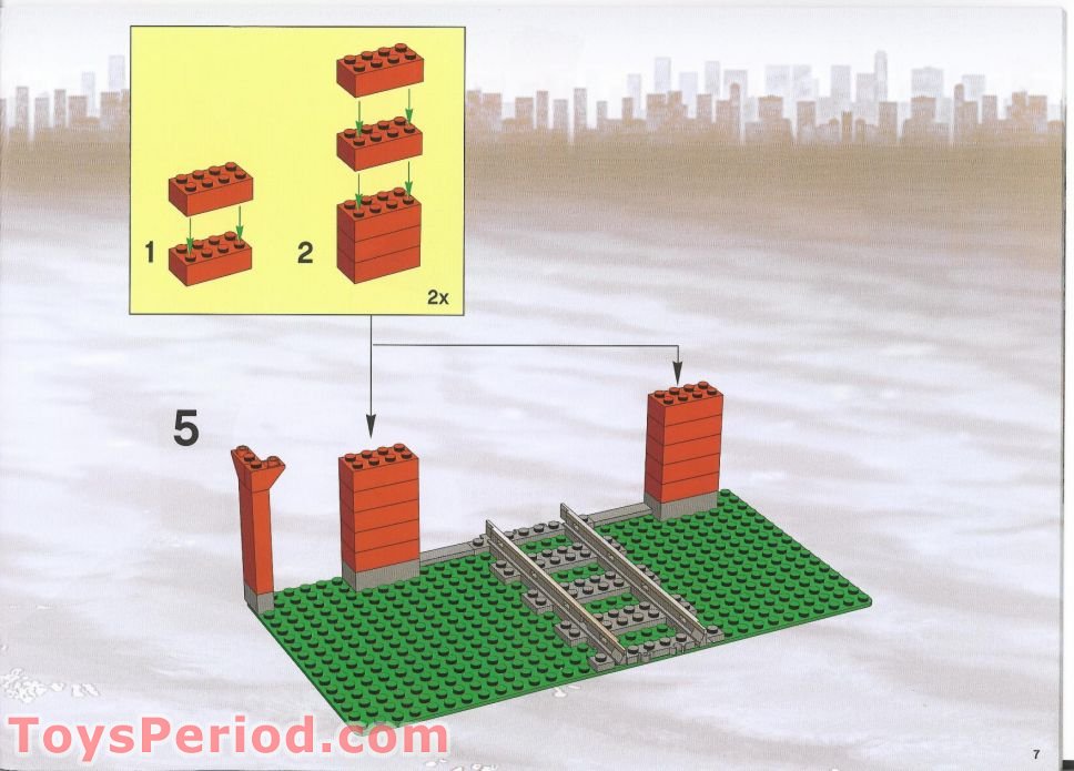 LEGO 10128 Train Level Crossing Instructions and Parts List