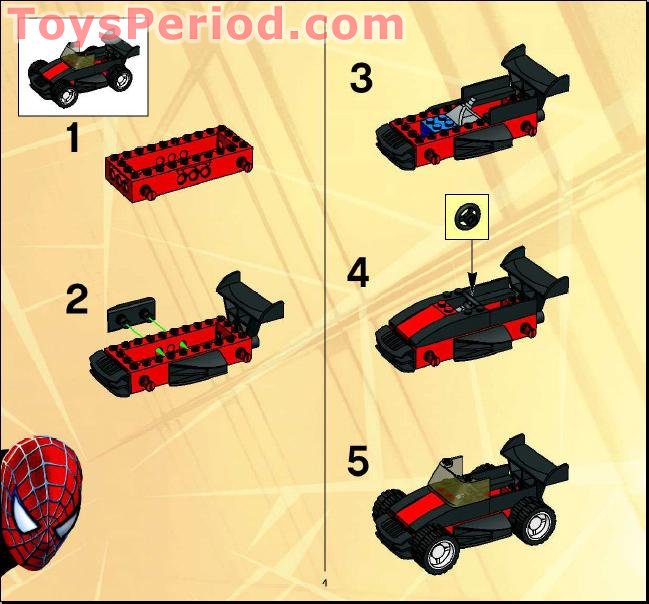 LEGO 4860 Doc Ock's Cafe Attack Instructions and Parts List