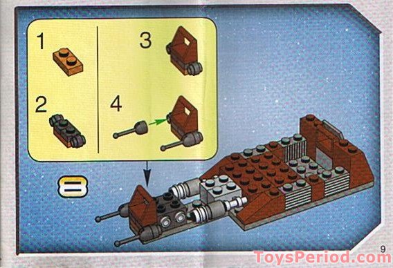 LEGO 4491 Mini Trade Federation MTT Instructions and Parts List