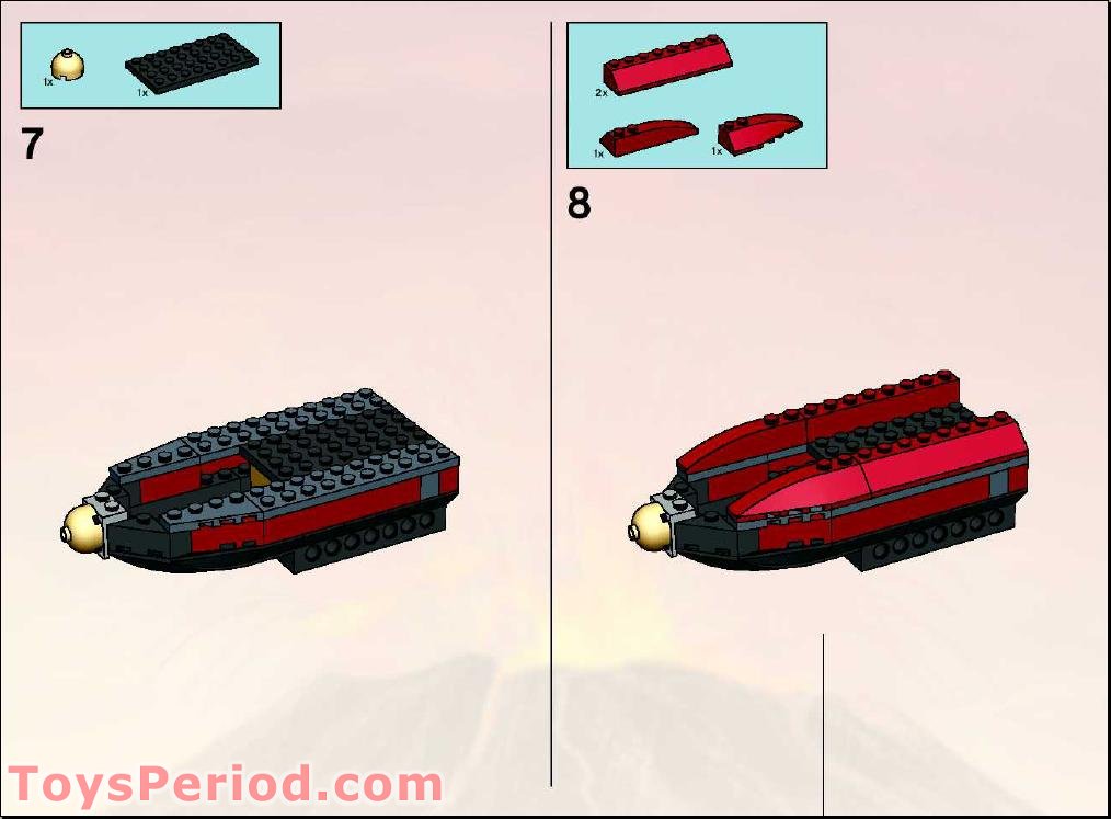 LEGO 7298 Dino Air Tracker Instructions and Parts List