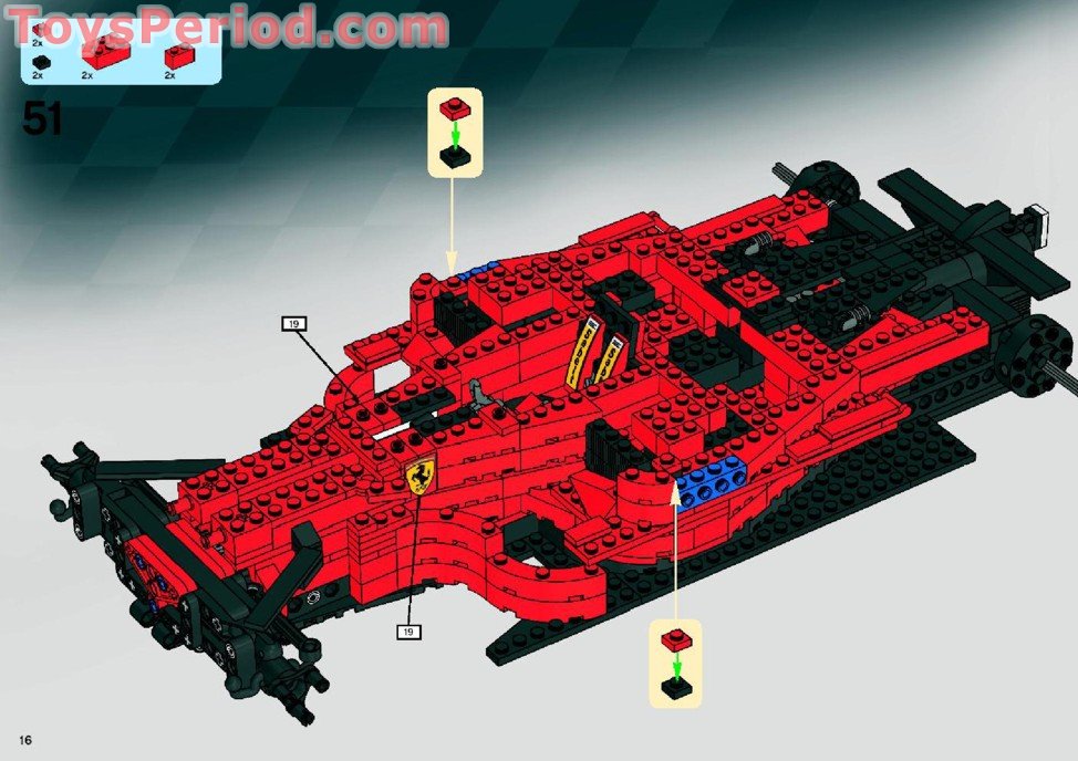 LEGO 8157 Ferrari F1 1:9 Instructions and Parts List