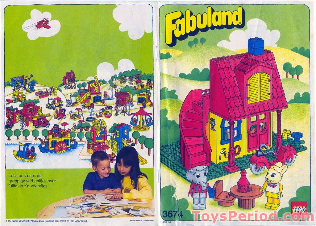 LEGO 3674 Bonnie Bunny's New House Instructions and Parts List