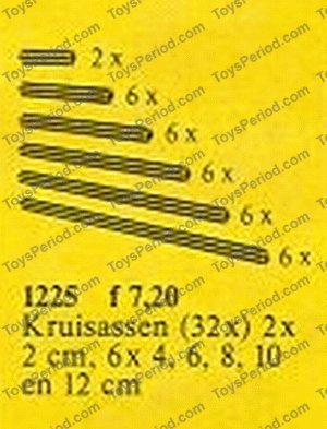 LEGO 1225-1 Assortment of Axles Set Parts List