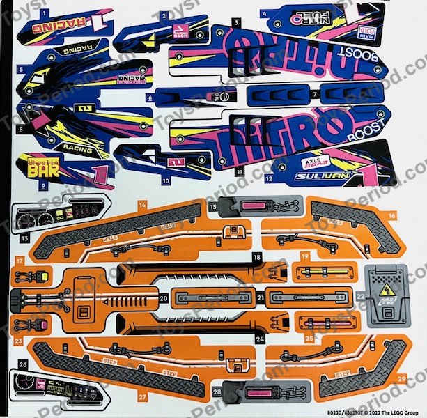 LEGO Sets with Part 42140stk01 Sticker Sheet for Set 42140 - (80230/ ...