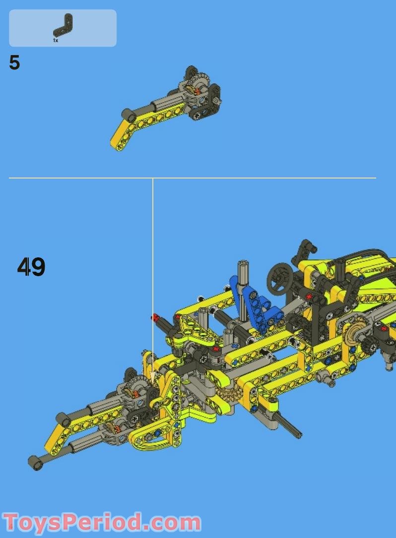 LEGO 8069 Backhoe Loader Instructions and Parts List