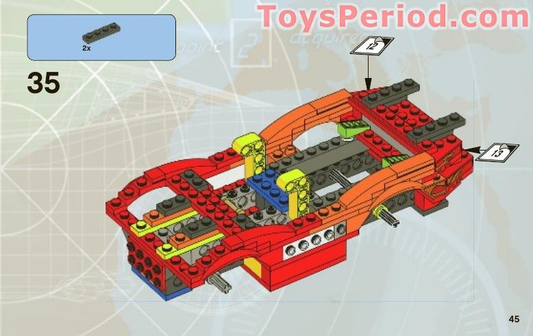 LEGO 8484 Ultimate Build Lightning McQueen Instructions and Parts List