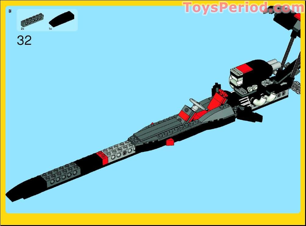 LEGO 4896 Roaring Roadster Instructions and Parts List