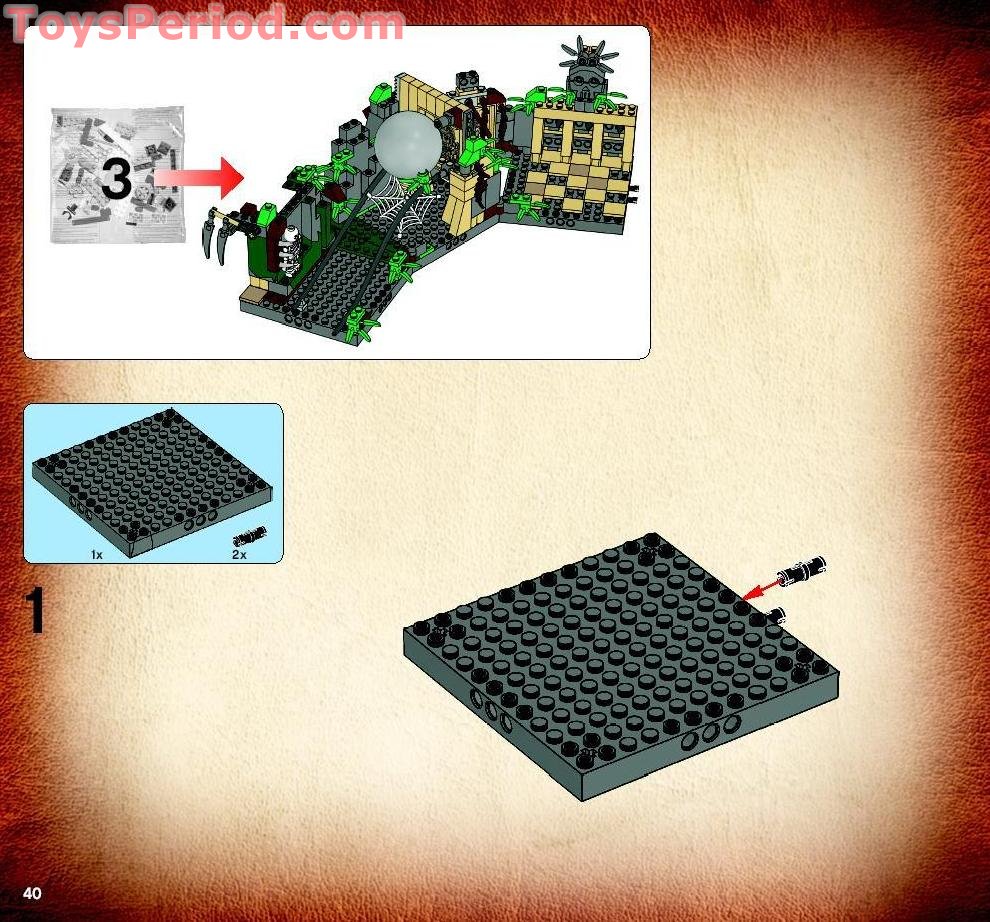 LEGO 7623 Temple Escape Instructions and Parts List