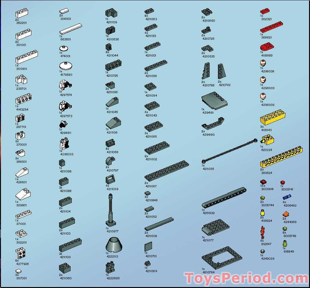 LEGO 7781 The Batmobile: Two-Face's Escape Instructions and Parts List