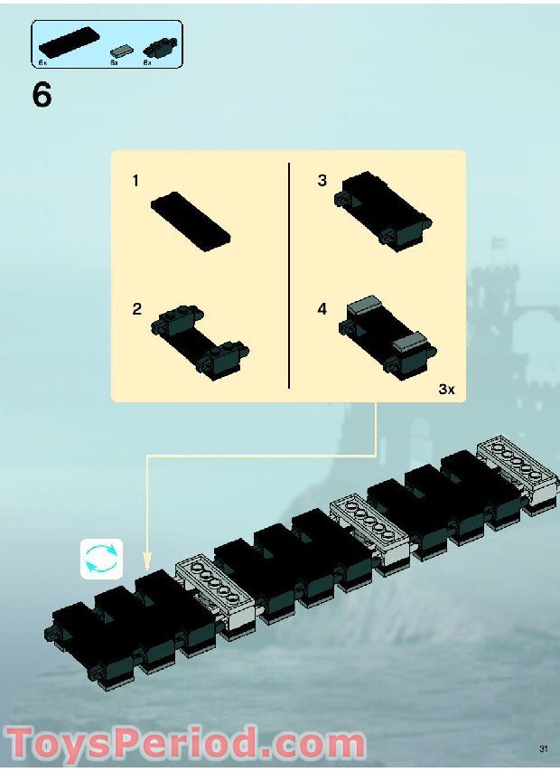 LEGO 7041 Troll Battle Wheel Instructions and Parts List