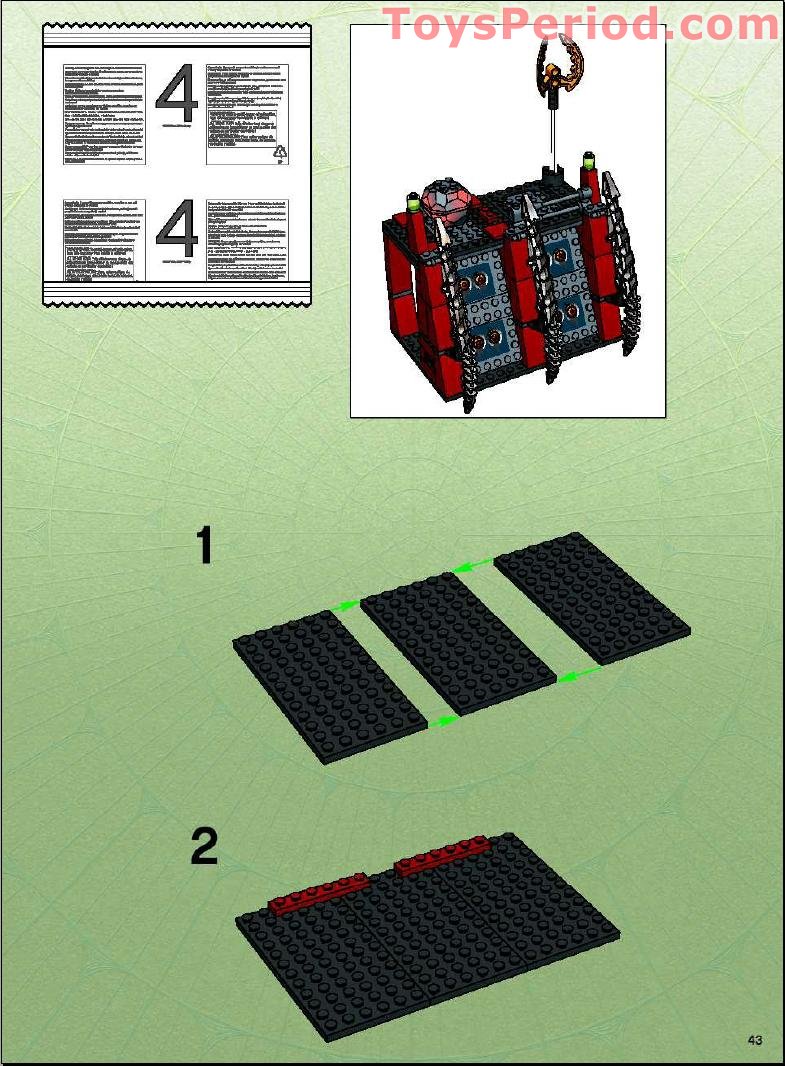 LEGO 8759 Battle of Metru Nui Instructions and Parts List