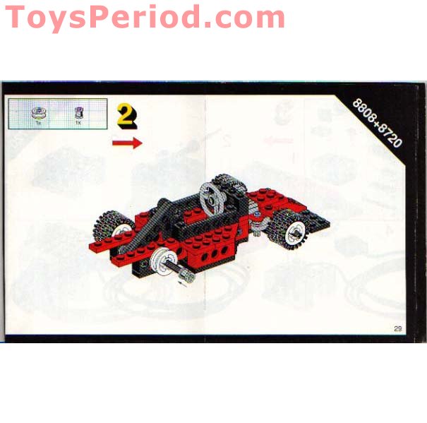 LEGO 8808 Formula One Racer Instructions and Parts List