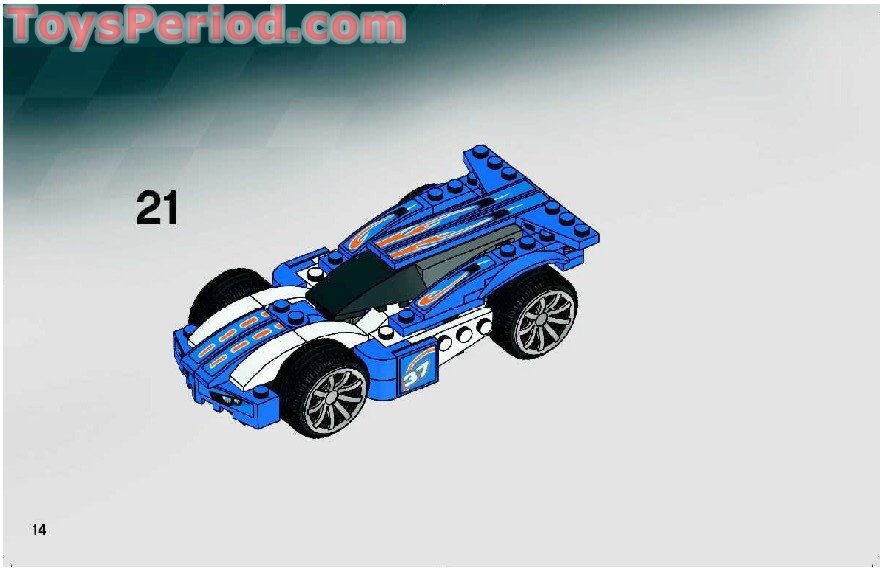 LEGO 8163 Blue Sprinter Instructions and Parts List
