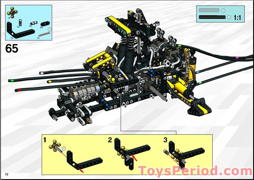 LEGO 8455 Back-hoe Loader (Backhoe) Instructions and Parts List