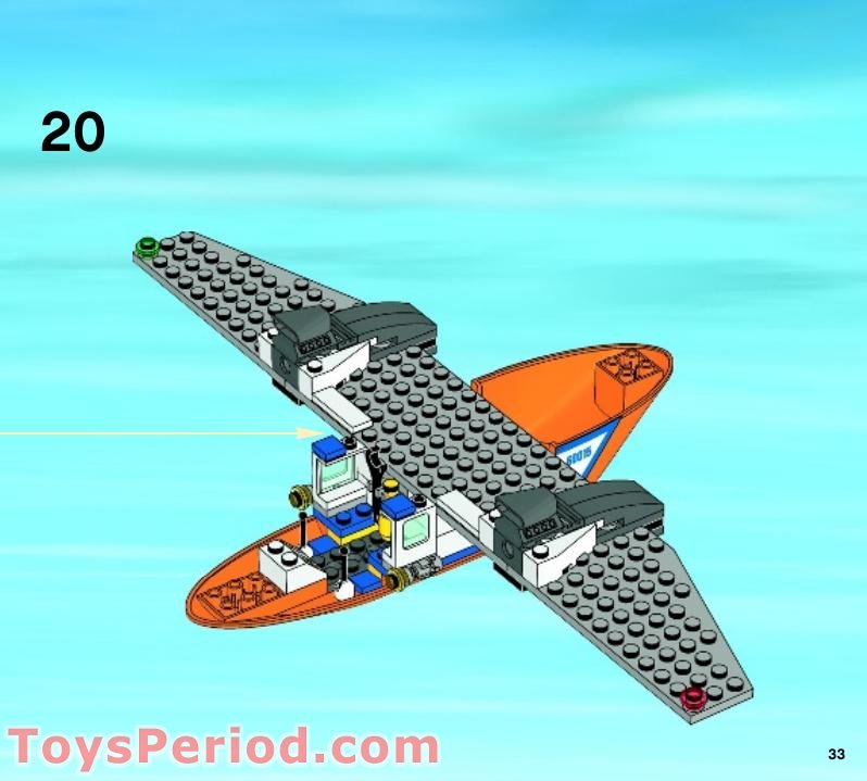LEGO 60015 Coast Guard Plane Instructions and Parts List