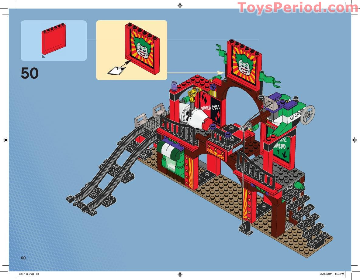 LEGO 6857 The Dynamic Duo Funhouse Escape Instructions and Parts List