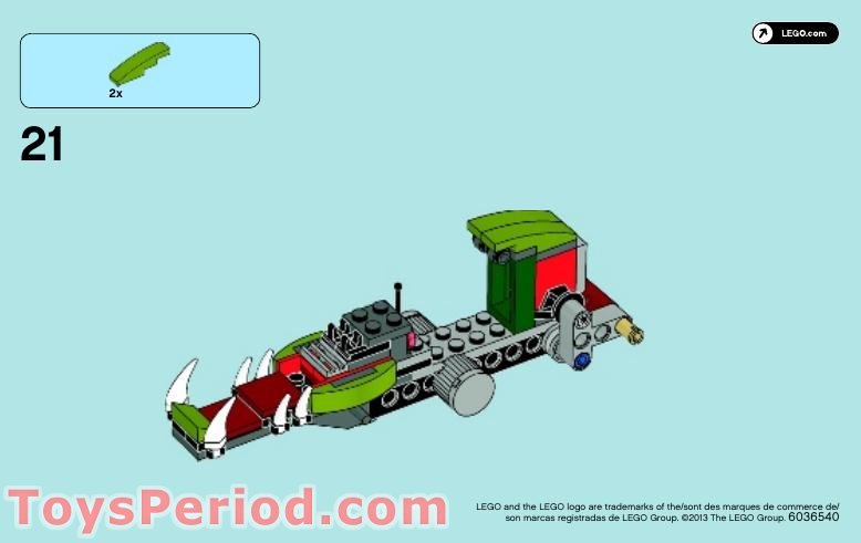 LEGO 70001 Crawley's Claw Ripper Instructions and Parts List