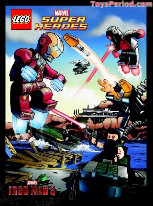 LEGO 76006 Iron Man: Extremis Sea Port Battle Instructions and Parts List