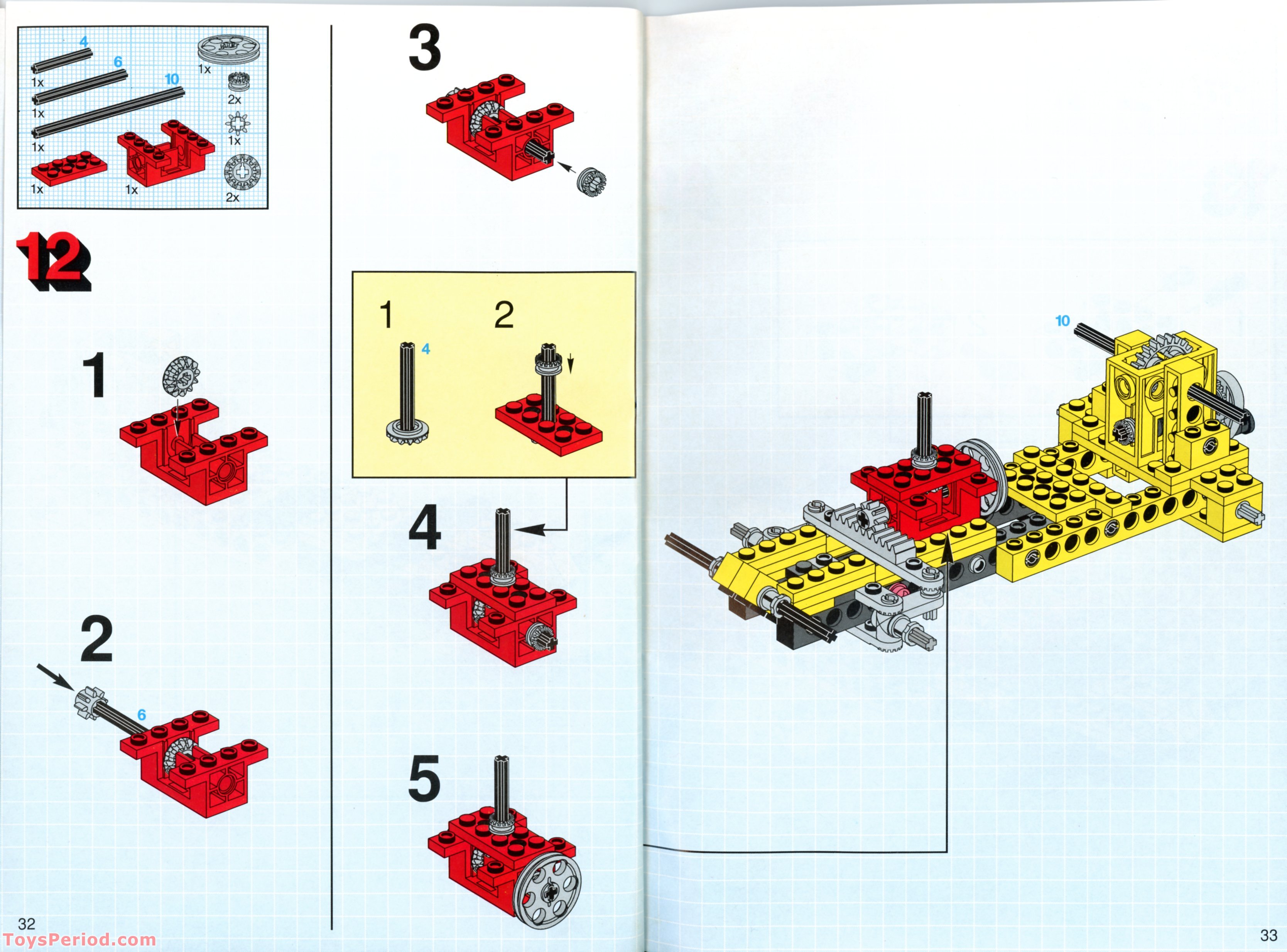 LEGO 8235 Front End Loader Instructions and Parts List