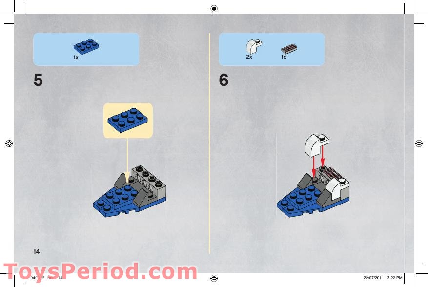 LEGO 9490 Droid Escape Instructions and Parts List