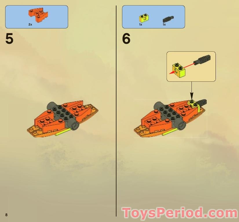 LEGO 2507 Fire Temple Instructions and Parts List