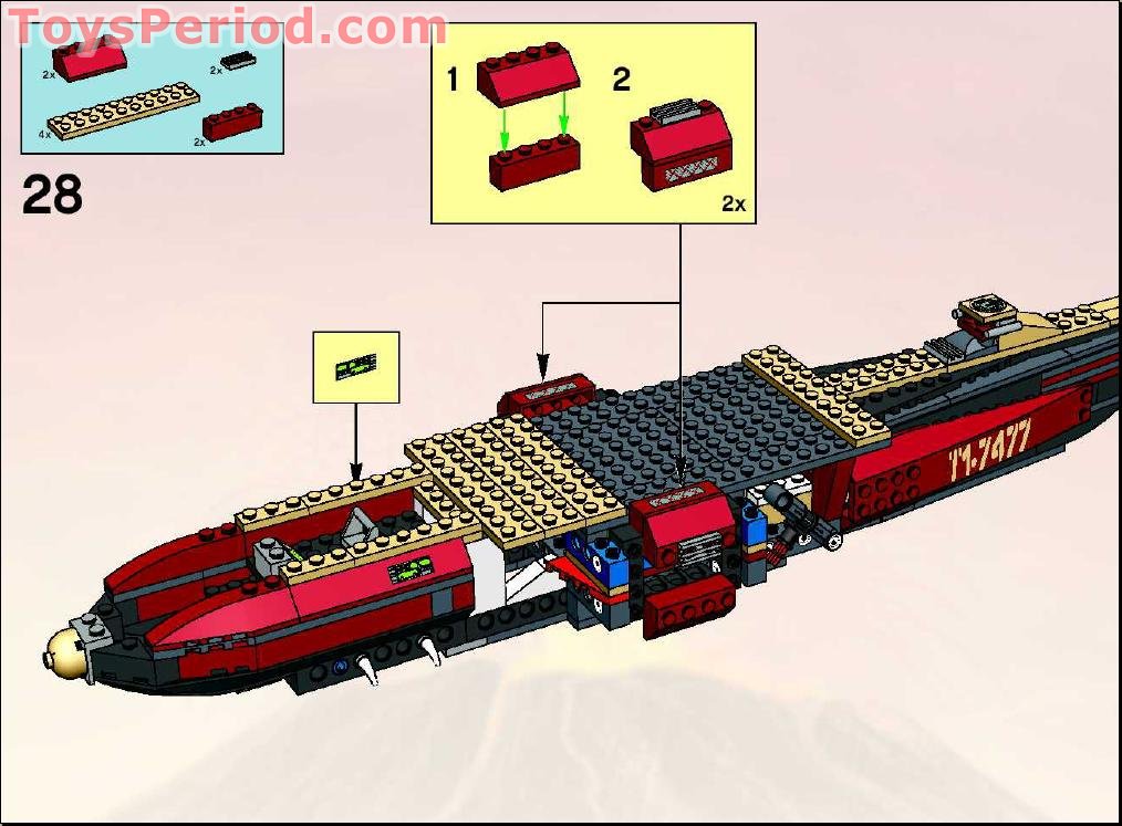 LEGO 7298 Dino Air Tracker Instructions and Parts List