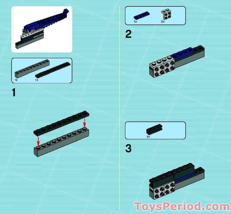 LEGO 8636 Mission 7: Deep Sea Quest Instructions and Parts List
