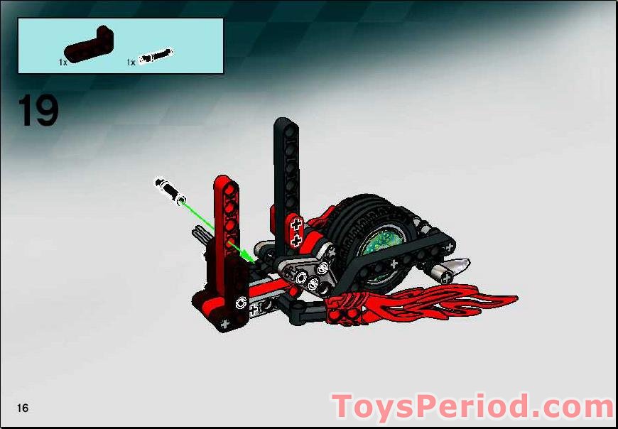 LEGO 8645 Muscle Slammer Bike Instructions and Parts List