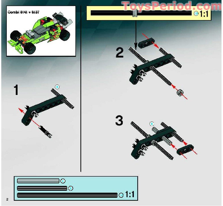 LEGO 8141 Off Road Power Instructions and Parts List