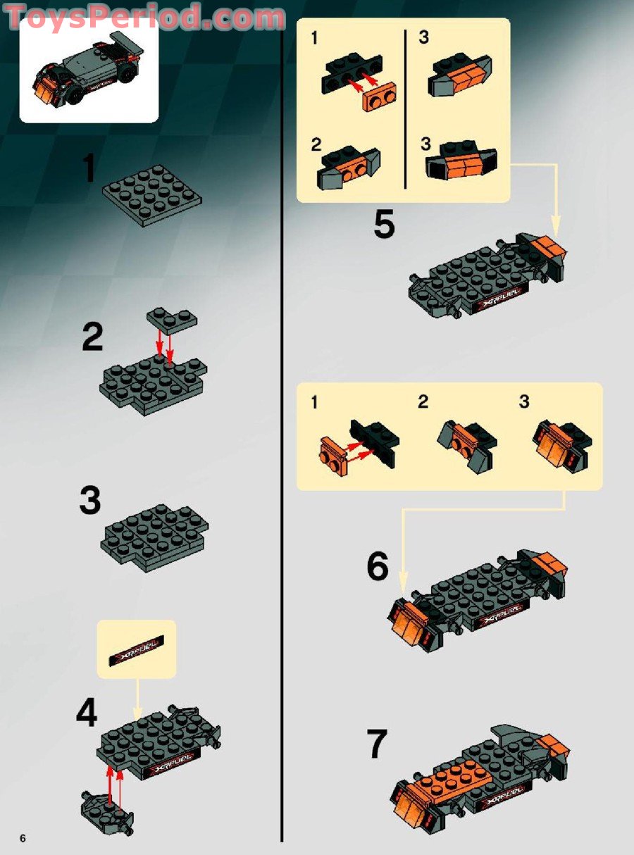 LEGO 8154 Brick Street Customs Instructions and Parts List