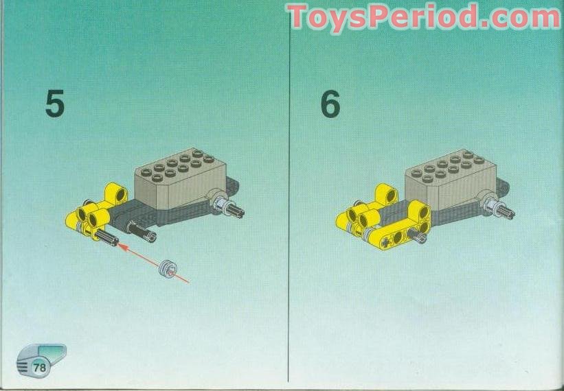 LEGO 8240 Slammer Stunt Bike Instructions and Parts List