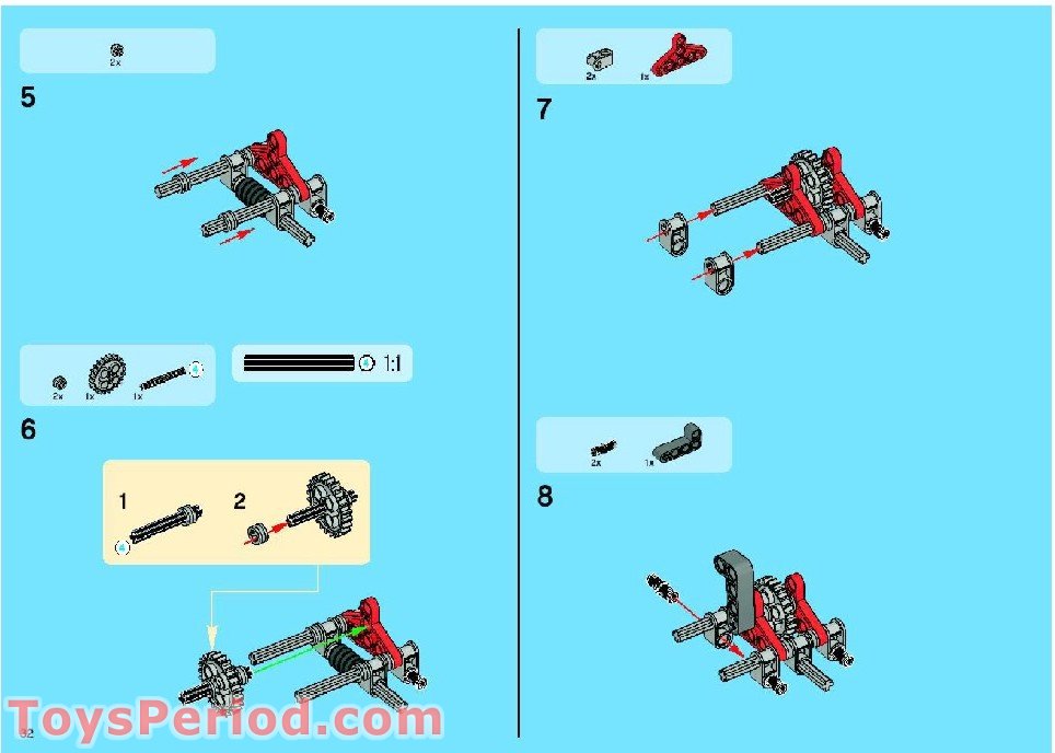LEGO 8274 Combine Harvester Instructions and Parts List