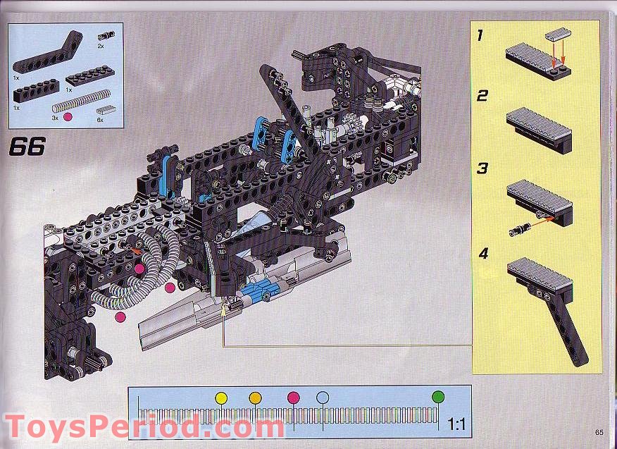 LEGO 8461 Williams F1 Team Racer Instructions and Parts List