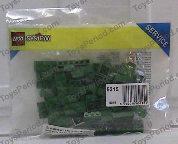 LEGO 5215 Bricks Assorted, Green Set Parts List
